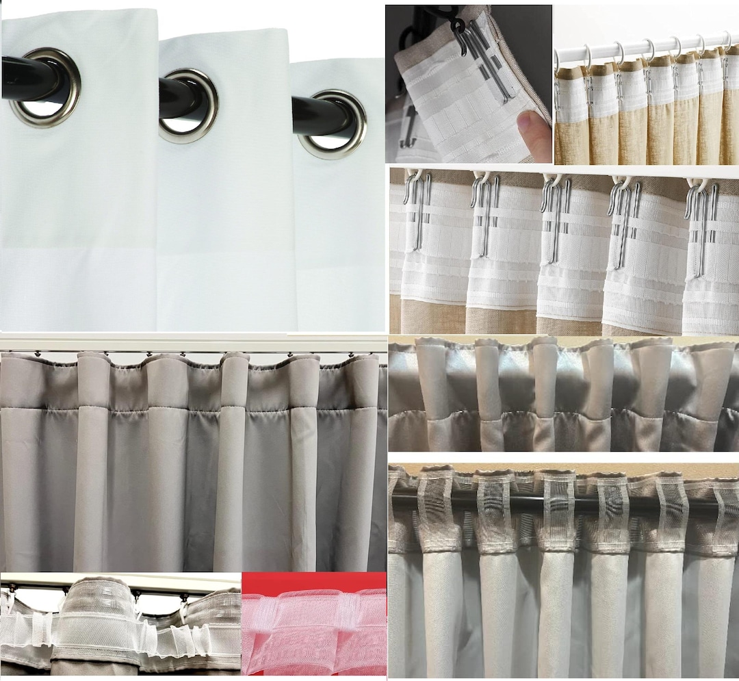 Add on Top Finishes to Our Custom Made Curtains. Grommets, Tape With ...