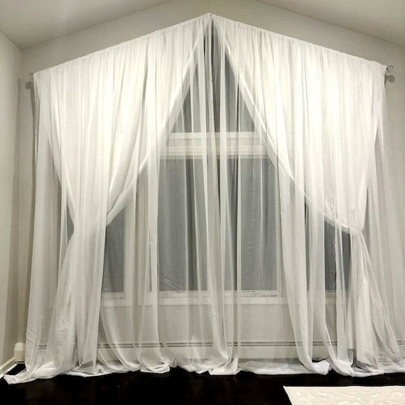 Draping Curtains On A Sloped Ceiling Curtain Placement For A High