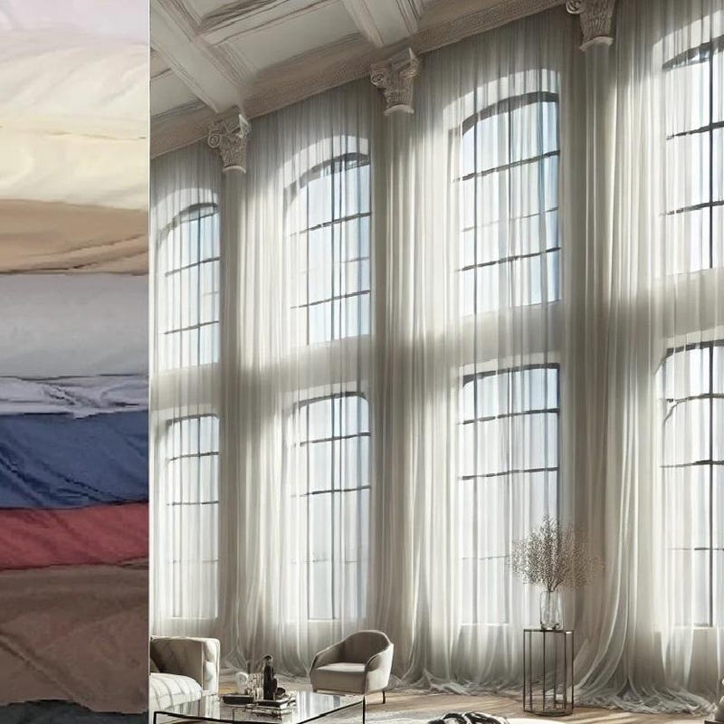 Gray Curtains - Etsy
