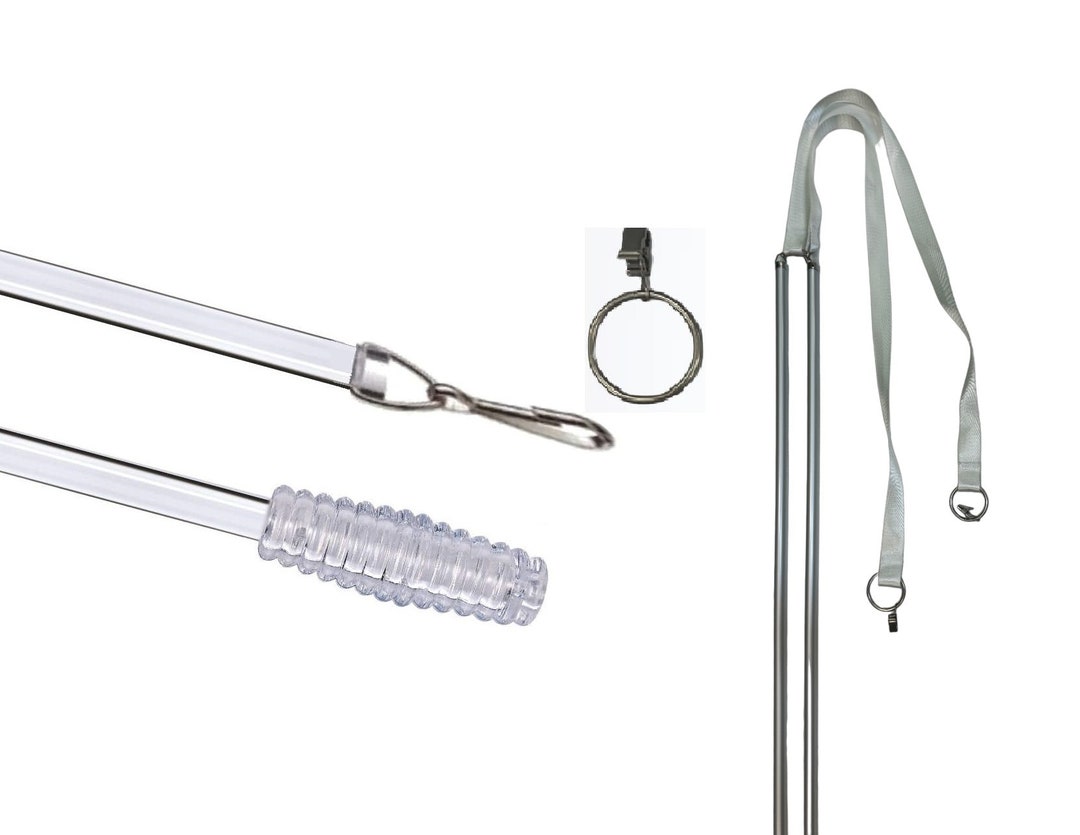 Extra Long Wands (pack of 2) 60-170" Length for Extra Long Curtains ...