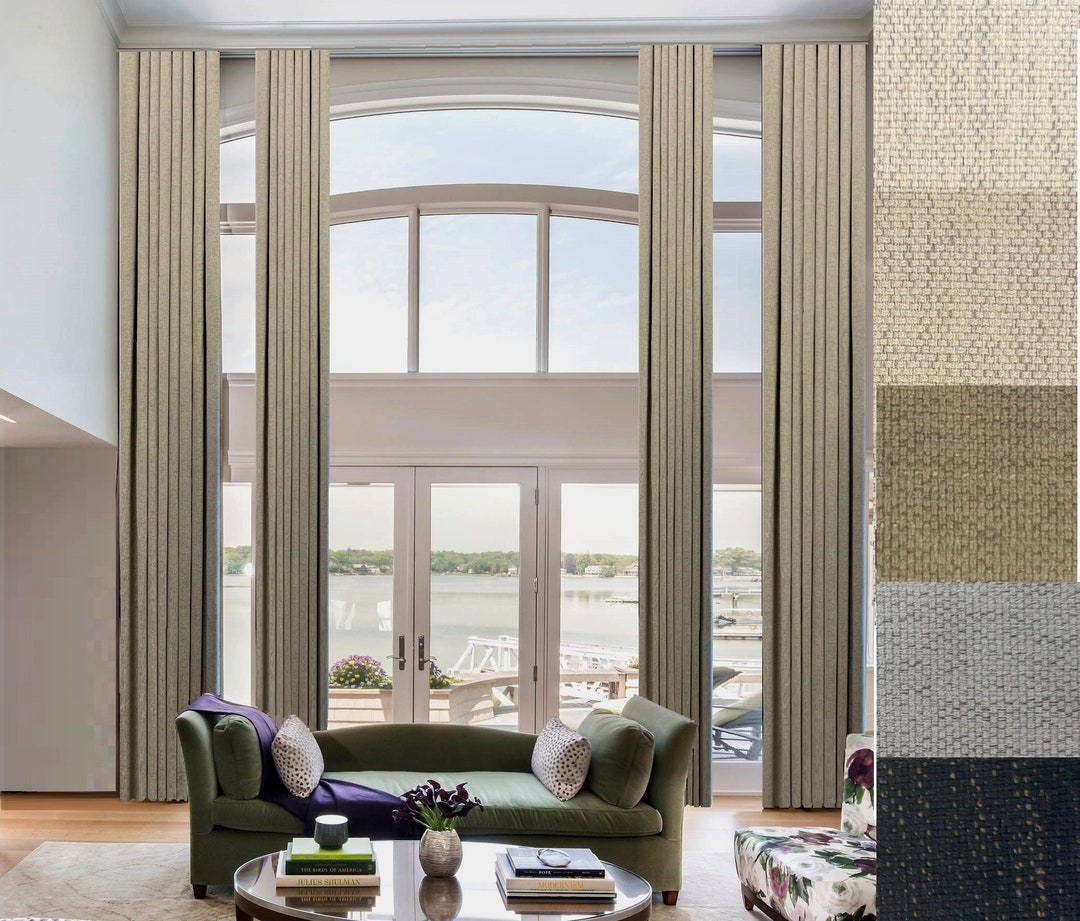 Extra Long Luxury Thick and Heavy Polyester Curtains 7-20 Ft Long ...