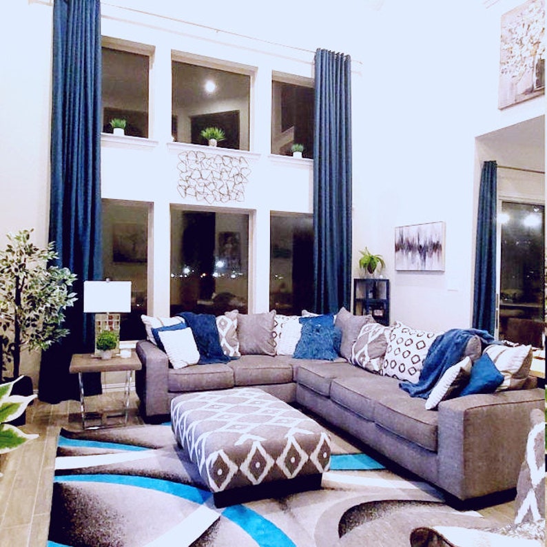 Extra Long Faux Velvet Curtain (1 Panel) With Grommet Top 8-24 Ft Long ...