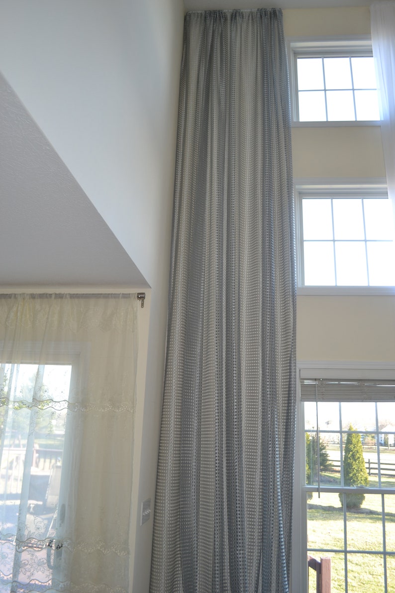 Sheer Net Extra Long Curtains Custom Made 12 13 14 15 16 17 18 - Etsy