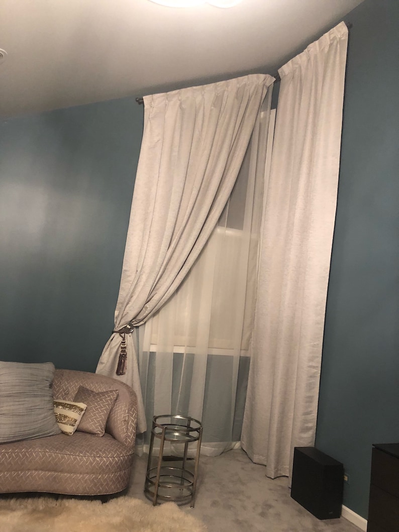 Angled Curtains for Vault Apex Ceiling. Any Fabric Color One - Etsy