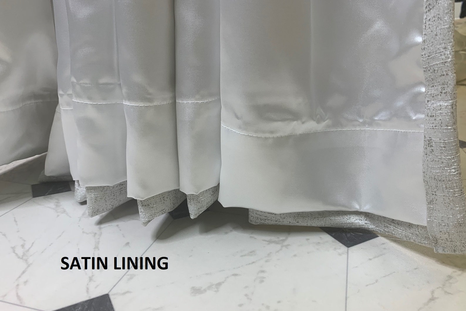 White Satin Cotton Lining or Blackout Lining for Custom Made - Etsy