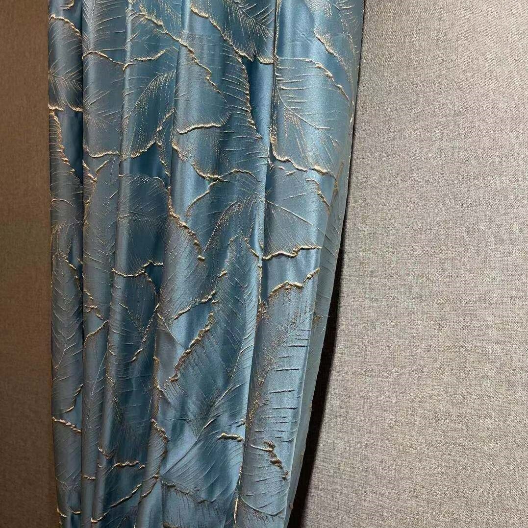 Extra Long Curtains 8-20 Ft Long With Leaves Flower Pattern (1 Panel ...