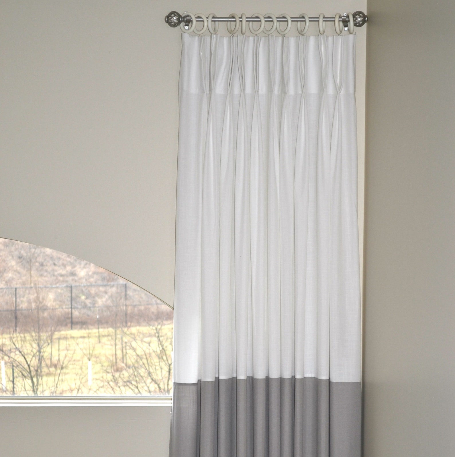 Extra Long Cotton Curtain With Pinch Pleat Top Custom Made | Etsy