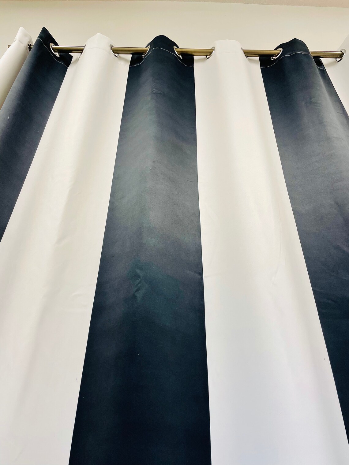 Extra Long Curtains With Stripes 8-20 Ft Length .custom Made - Etsy