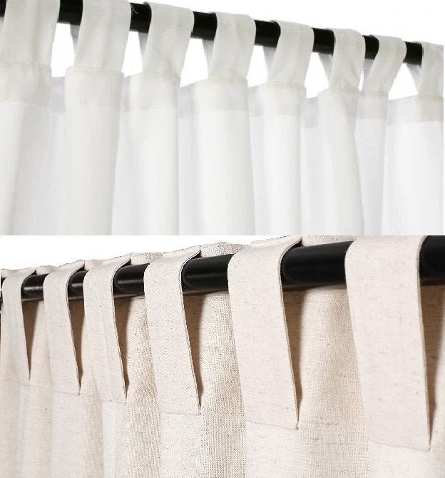 Add Tab Tops, Back Taps , Tie Top to Our Custom Made Curtains. - Etsy