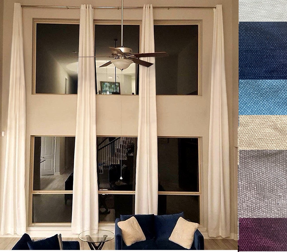 Extra Long Faux Velvet Curtain (1 Panel) With Grommet Top 8-24 Ft Long ...