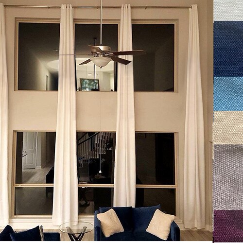 Extra Long Faux Velvet Curtain 1 Panel With Grommet Top 8-24 - Etsy