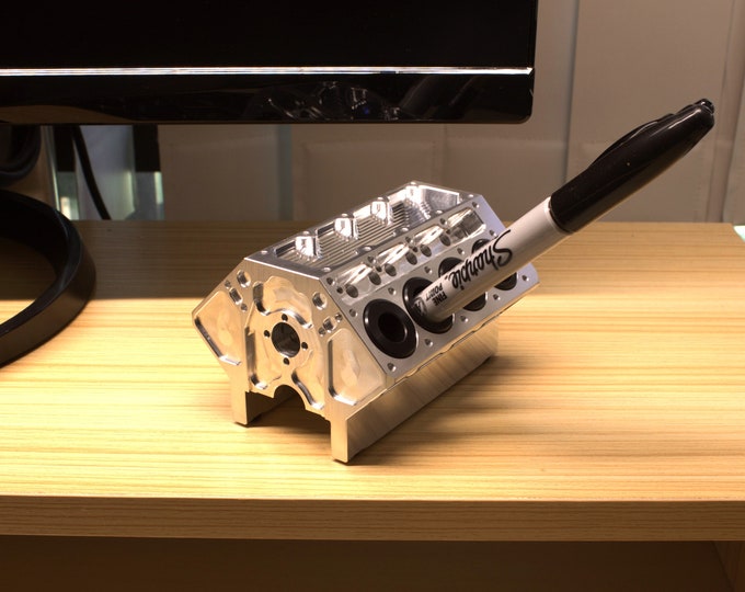 V8 Engine Block Pen Holder / V8 Engine Enthusiast Lover / V8 Pencil ...