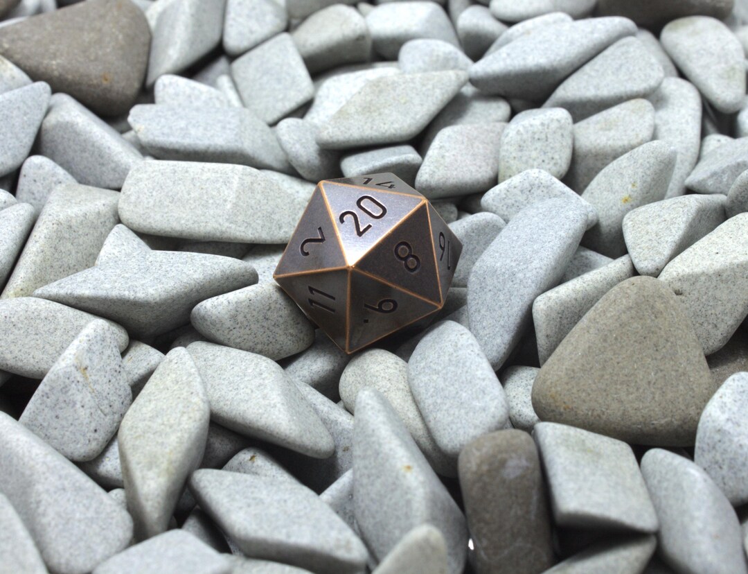 Copper D20 Die Stonewashed, Dark Forced Patina - Etsy