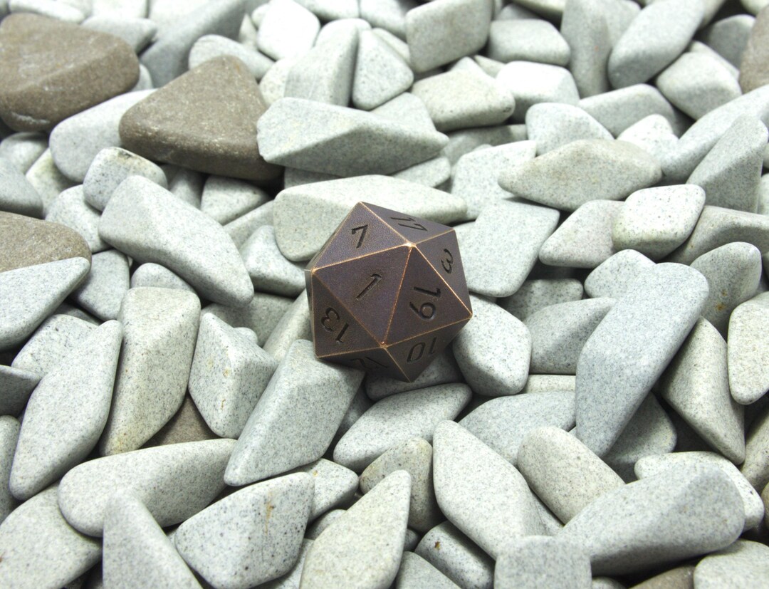 Copper D20 Die Blasted, Dark Forced Patina - Etsy