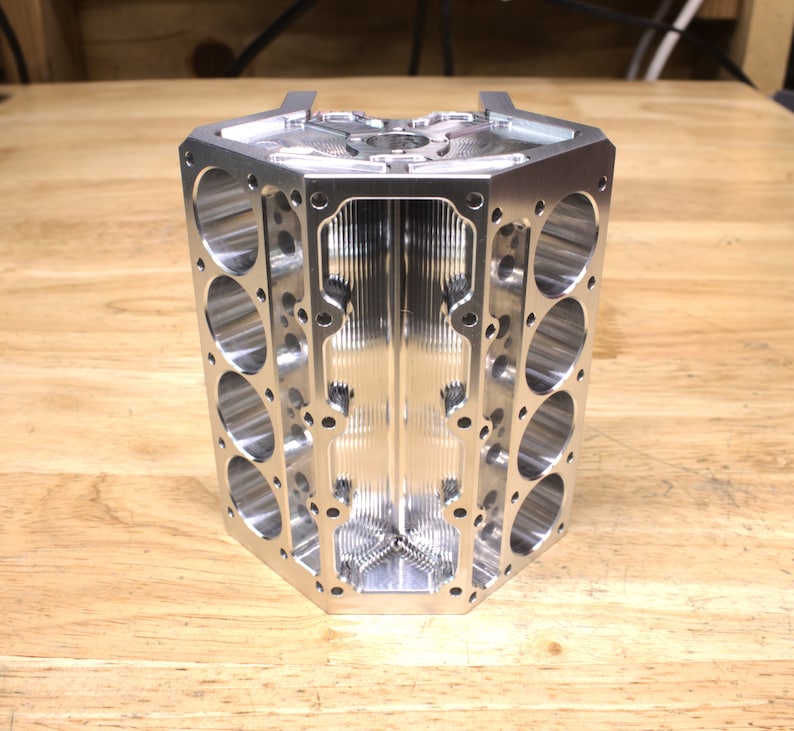 CNC Machined Aluminum V8 Engine Block Pen Holder: Brushed Finish - Etsy