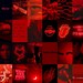 Dark Red Collage Kit, Red WALL COLLAGE, Grunge Picture Collage Kit, Red ...