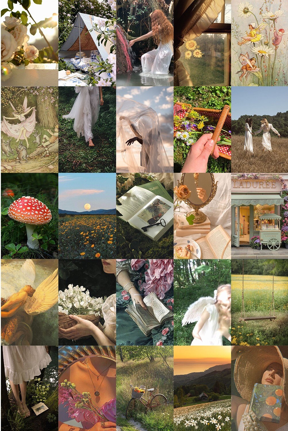 Cottagecore Wall Collage Kit Cottagecore Decor Collage Kit Etsy My