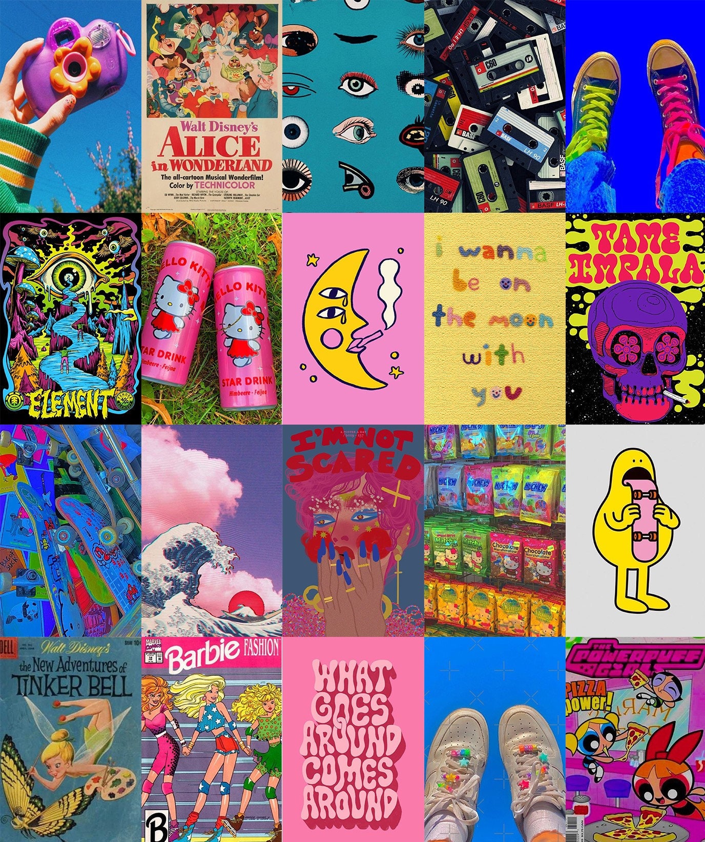 Aesthetic Wall Collage Kit Indie Wall Decor Indie Collage | Etsy UK