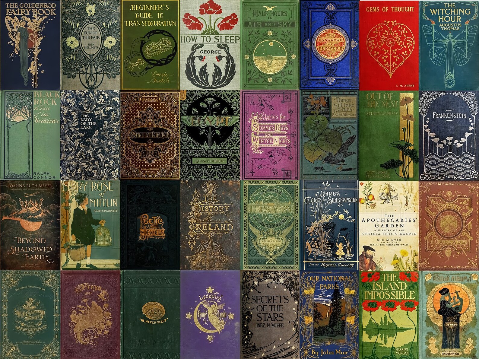 Vintage Book Covers Wall Collage Kit digital Collage Kit | Etsy