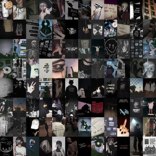 Boujee Dark Aesthetic Wall Collage Kit Dark Aesthetic Photo - Etsy