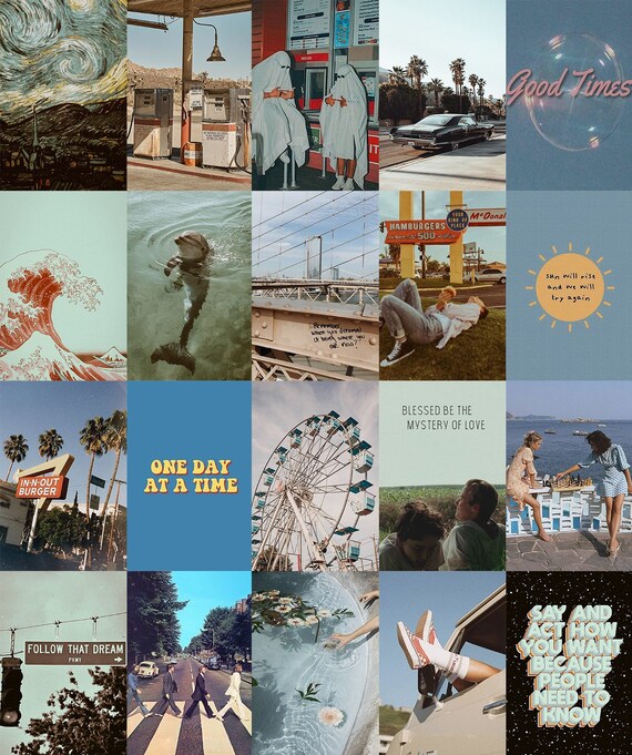 Vintage Wall Collage Kit Digital Download Retro Aesthetic, 56% OFF