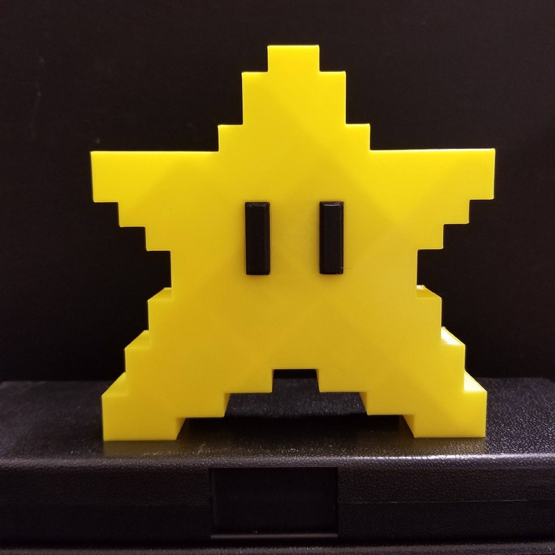 Super Mario Star Tree Topper Power Star Mario Star Retro | Etsy