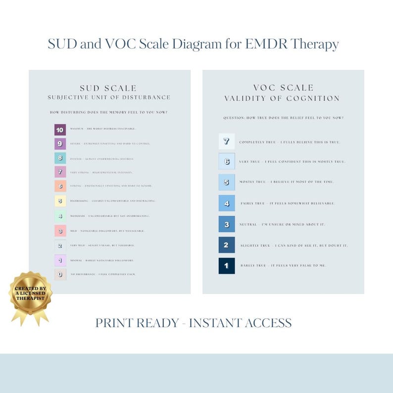 EMDR Therapy Worksheets: Treatment Planning, Somatic Tools (digital PDF ...