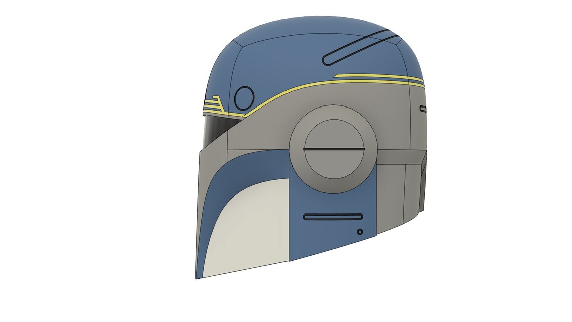 3D Printable Helmet Inspired by Fenn Rau | Etsy