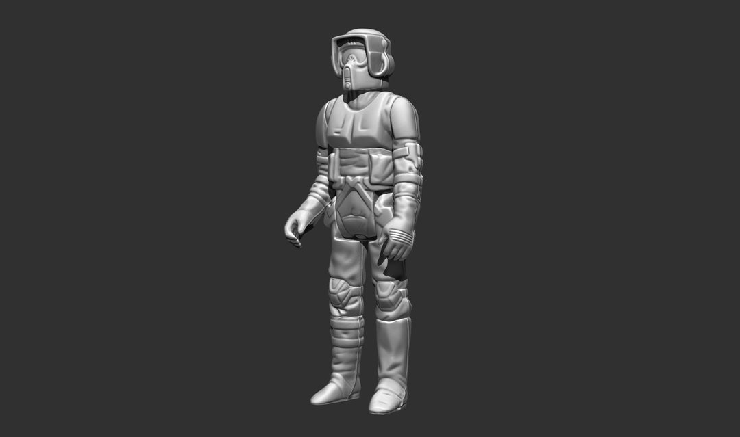 3D Printable Life Sized Action Figure Inspired by Vintage Biker Scout ...