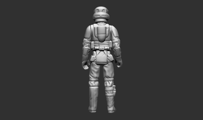 3D Printable Life Sized Action Figure Inspired by Vintage Biker Scout ...