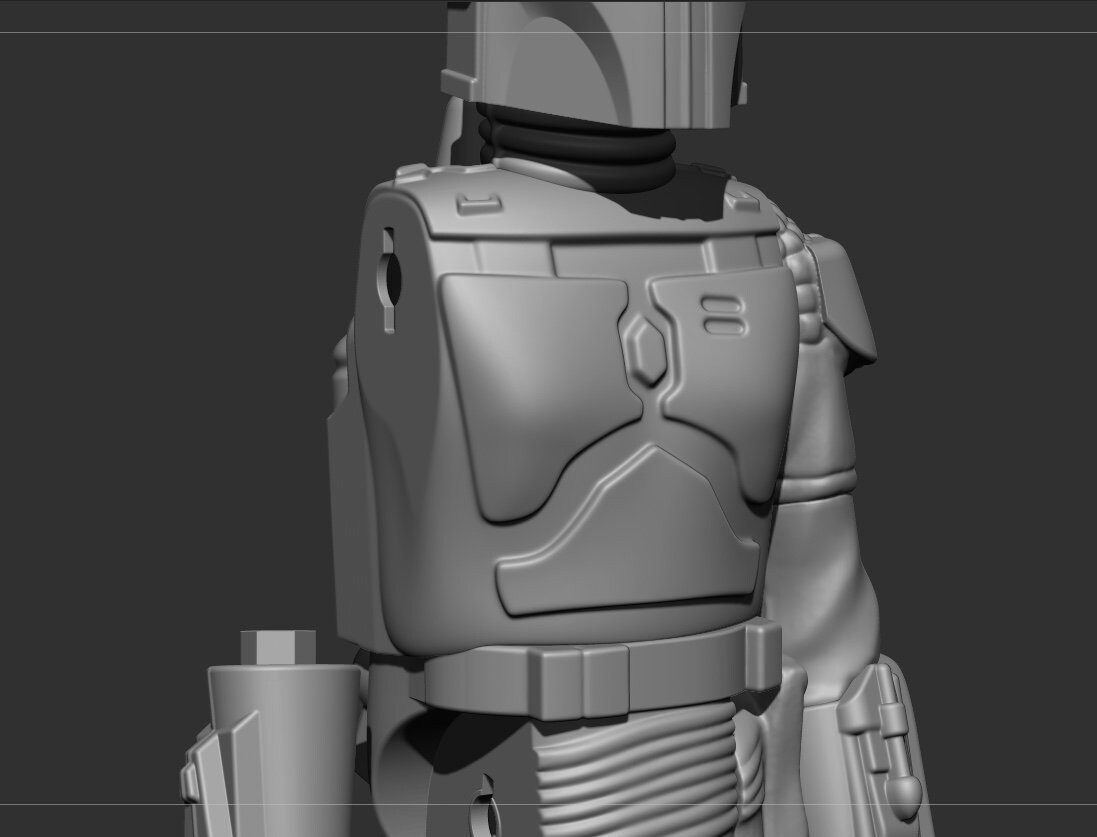 3D Printable Life Sized Action Figure Inspired by Vintage Boba Fett - Etsy