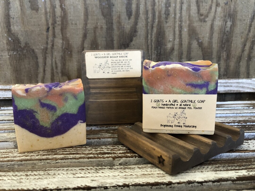 Peach Mango Papaya Goat Milk Soap Moisturizing Face and Body Bar - Etsy