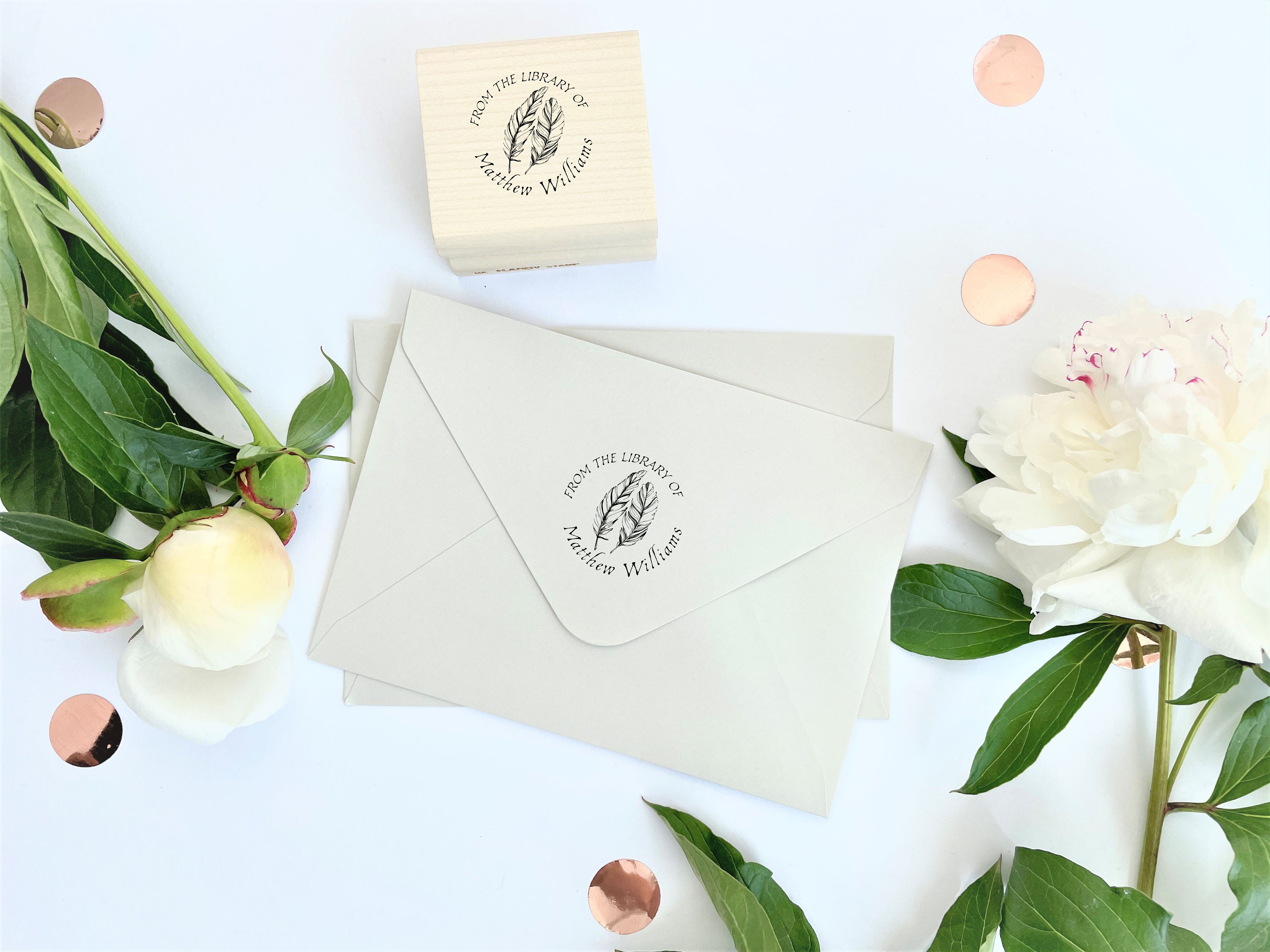 CUSTOM LIBRARY STAMP Book Stamp Personalized Ex Libris - Etsy