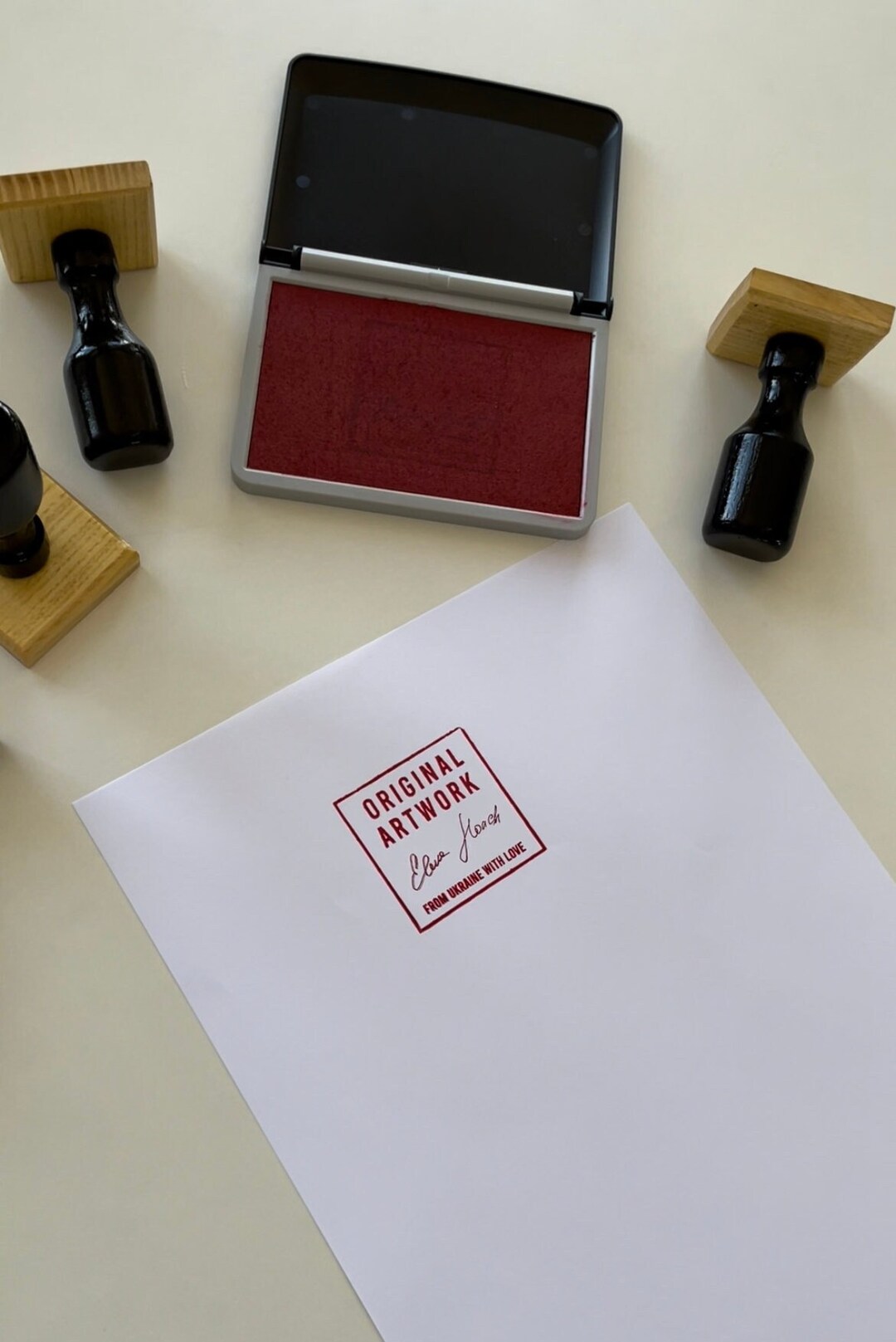 Custom Logo Stamp: Handmade Wood or Self-inking Rubber Stamp - Etsy