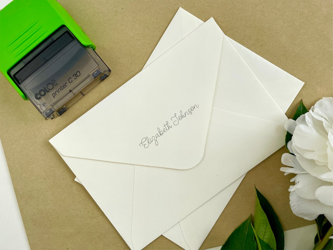 SELF INKING STAMP Custom Signature Stamp Name Stamp | Etsy