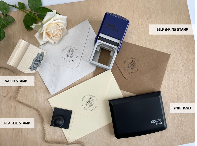 CUSTOM LIBRARY STAMP Book Stamp Personalized Ex Libris - Etsy