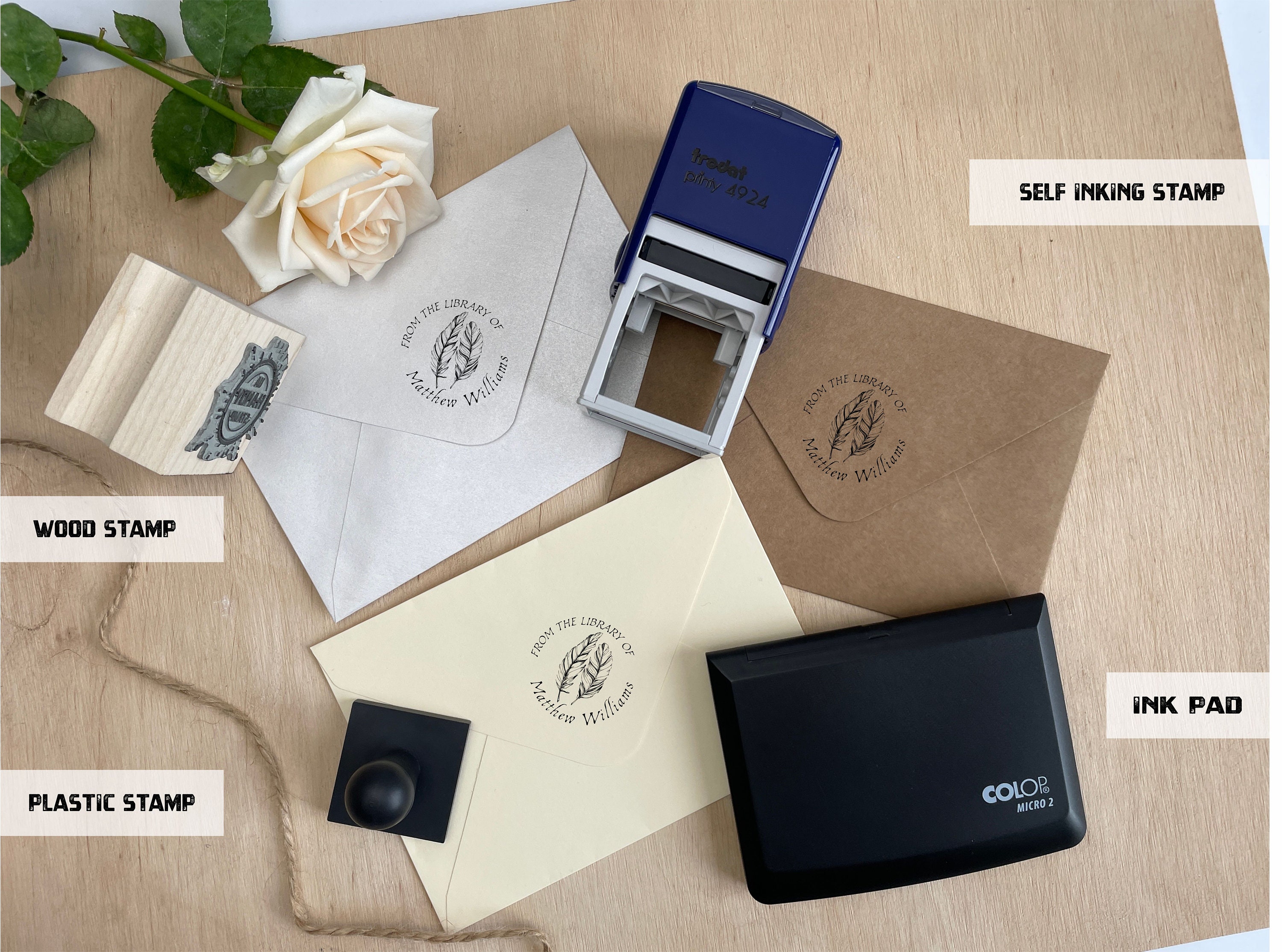 CUSTOM LIBRARY STAMP Book Stamp Personalized Ex Libris - Etsy