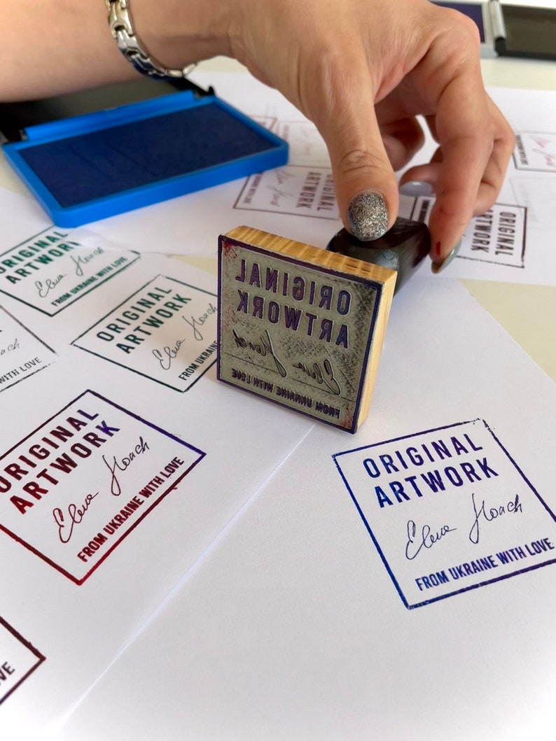 CUSTOM STAMP | Personalized Rubber Stamp | Signature Stamp | Custom ...