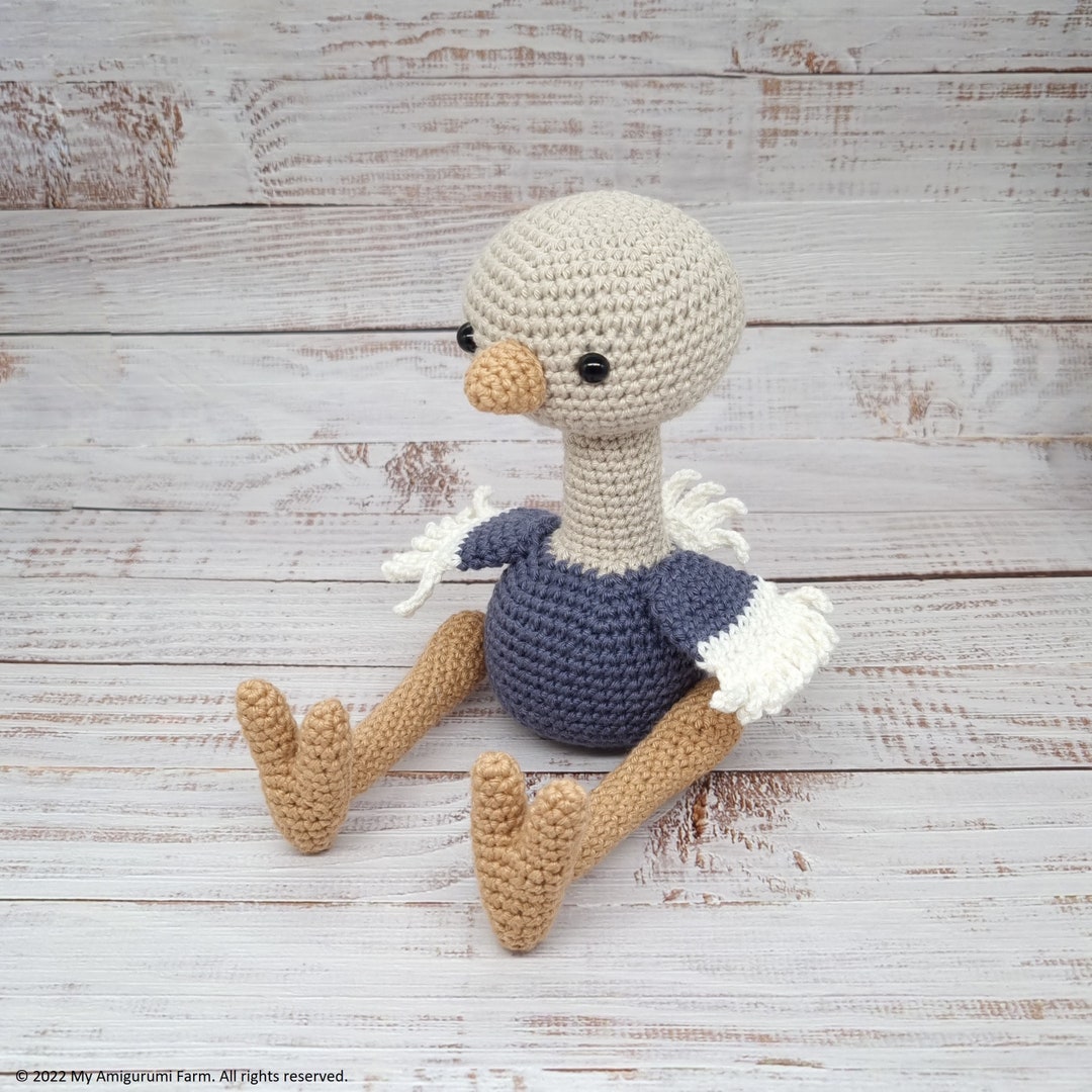 PATTERN: Crochet Ostrich Amigurumi Ostrich Crochet Bird Amigurumi Bird ...