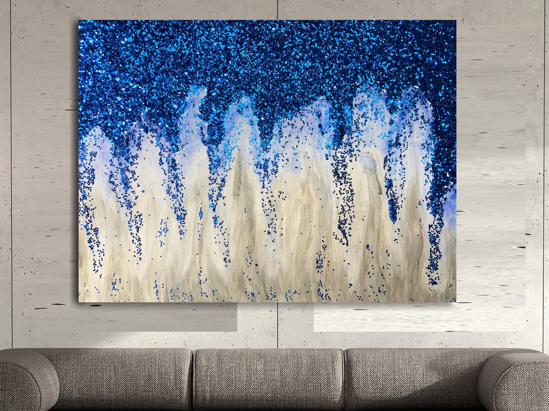 Glitter Wall Art - Glam Decor - Glam Wall Art - Extra Large Glitter ...