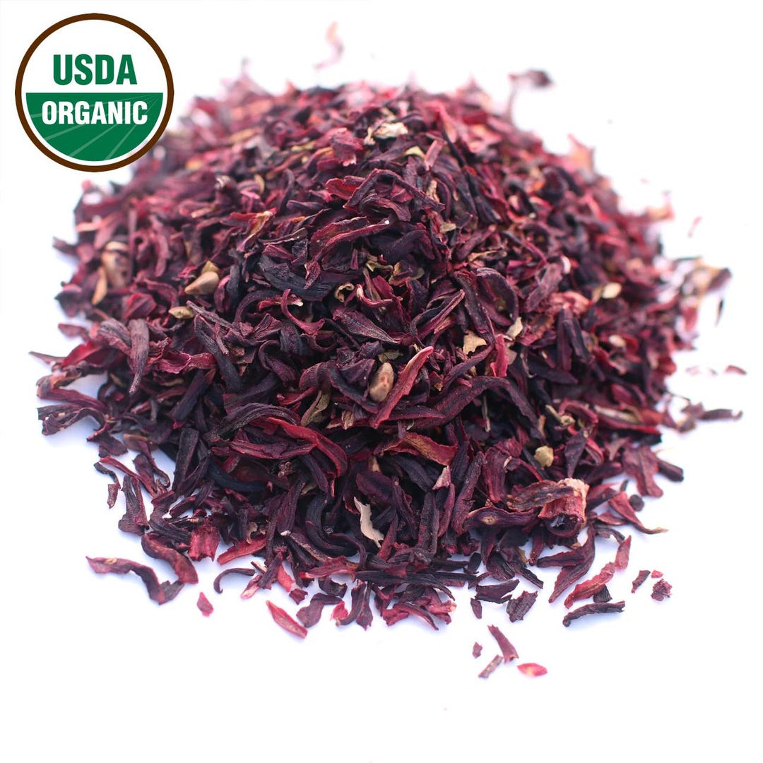 Organic Hibiscus Flower C/S: Culinary Grade Dried Herb - Etsy