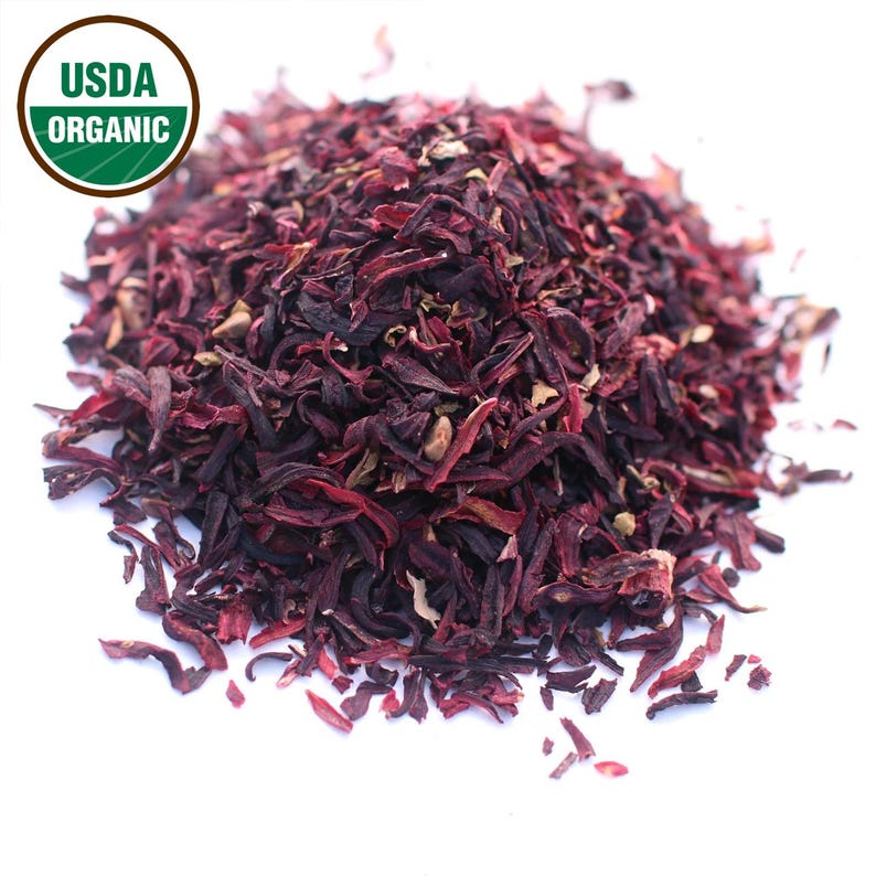 Organic Hibiscus Flower C/S: Culinary Grade Dried Herb - Etsy