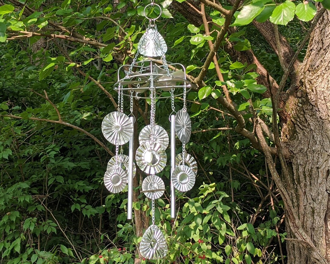 WIND CHIME SPINNER Garden Guard™ Wildlife Deterrent Deer Bird Reflector ...