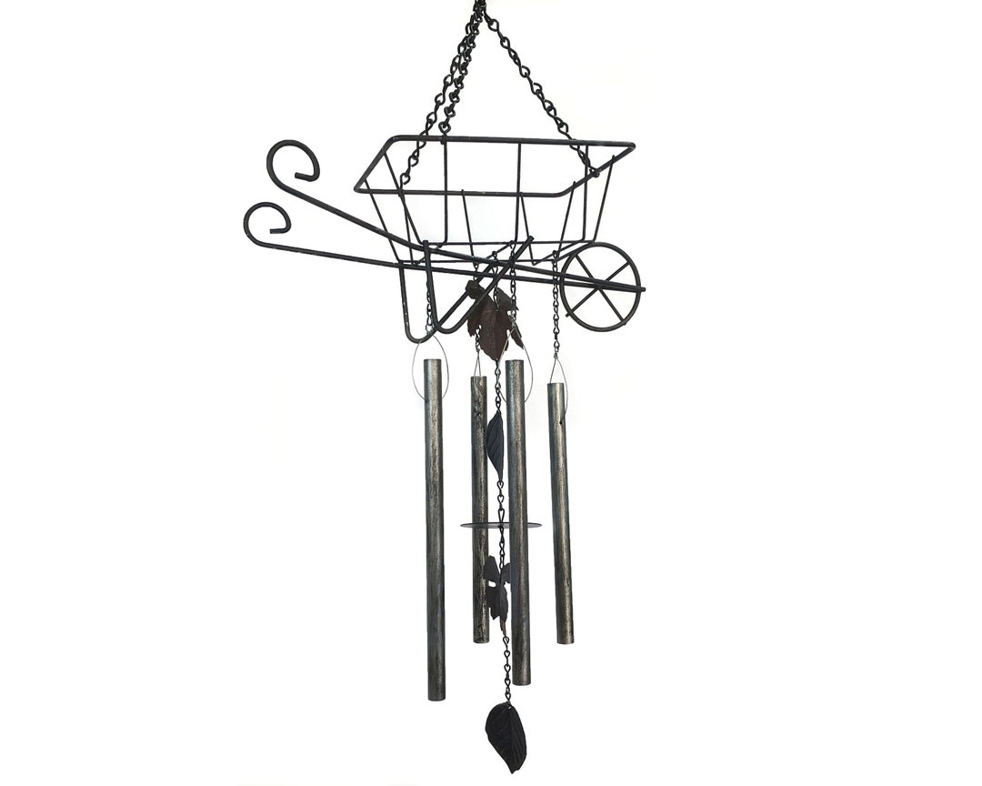 WIND CHIME: Planter–wheelbarrow Garden Chimes–flower Garden Cart ...