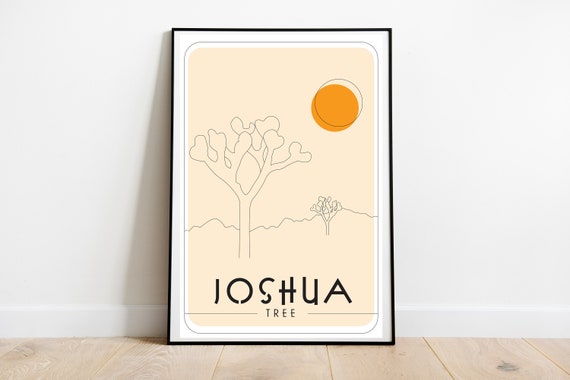 Joshua Tree National Park Poster Digital Print Minimalist - Etsy