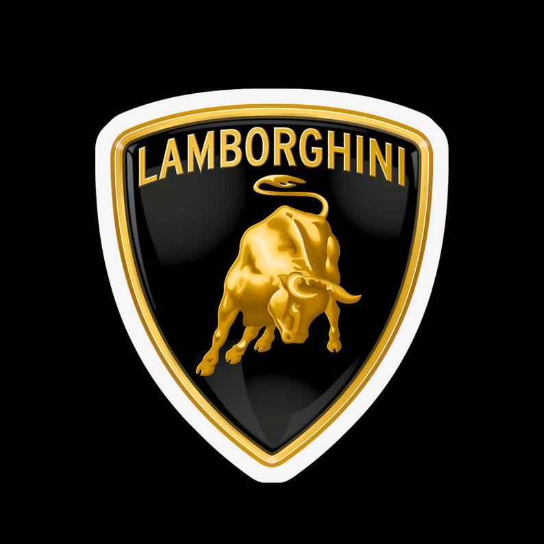 Lamborghini Logo - Lambo Sticker - Emblem - Diecut Sticker - Etsy