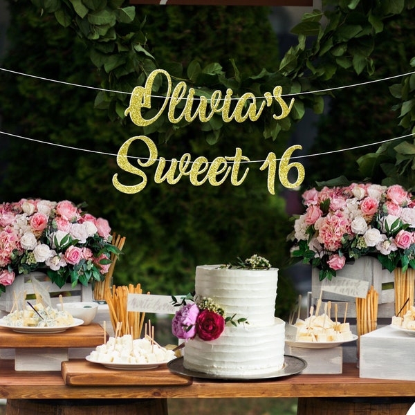 Sweet 16 Banner - Etsy