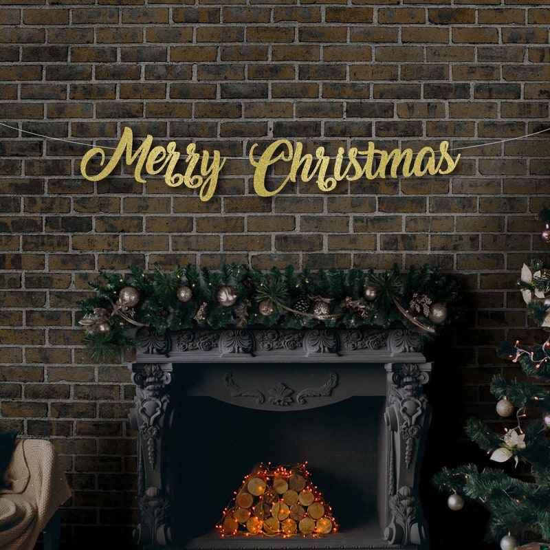 Merry Christmas Banner - Etsy
