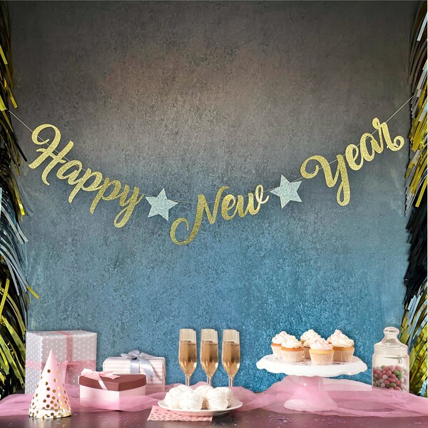 Happy New Year Banner - Etsy