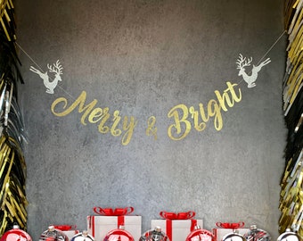 Merry Bright Banner - Etsy